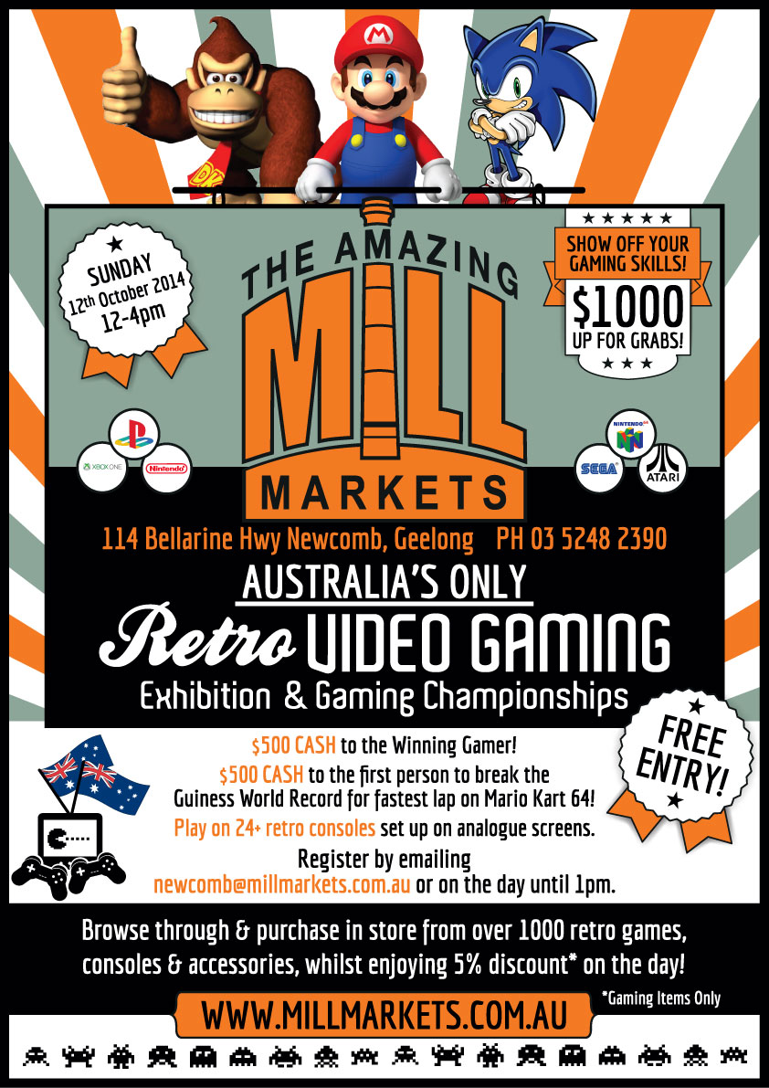 Retro Gaming Championship returns to Geelong! - The Amazing Mill Markets
